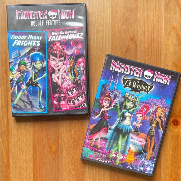 monster high | Other | Monster High Double Feature 3 Wishes Dvd Bundle ...